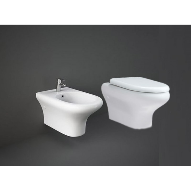 Rimless COMPACT PROTEK wall hung wc 52,5X36,5X34 cm Rak Ceramics