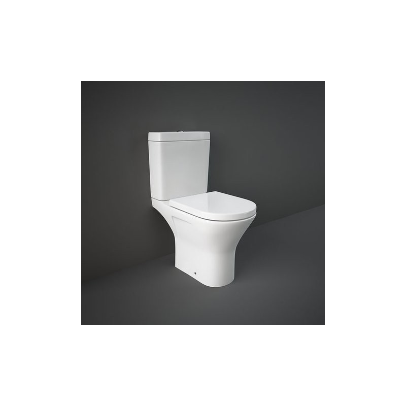 WC MONOBLOC HINTER ÖFFNEN RESORT RIMLESS 66,5x36x45cm + Kassette und ...
