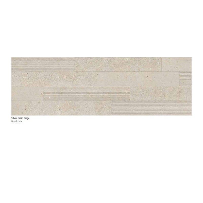 SILVER GRAIN BEIGE LIST.MIX SQ. 120X20 - ITALGRANITI SI02EAM