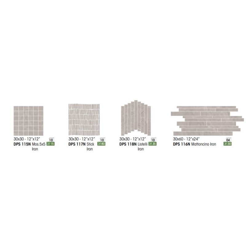 DEEPSTONE MOSAIC 5X5 IRON - NOVABELL DPS115N