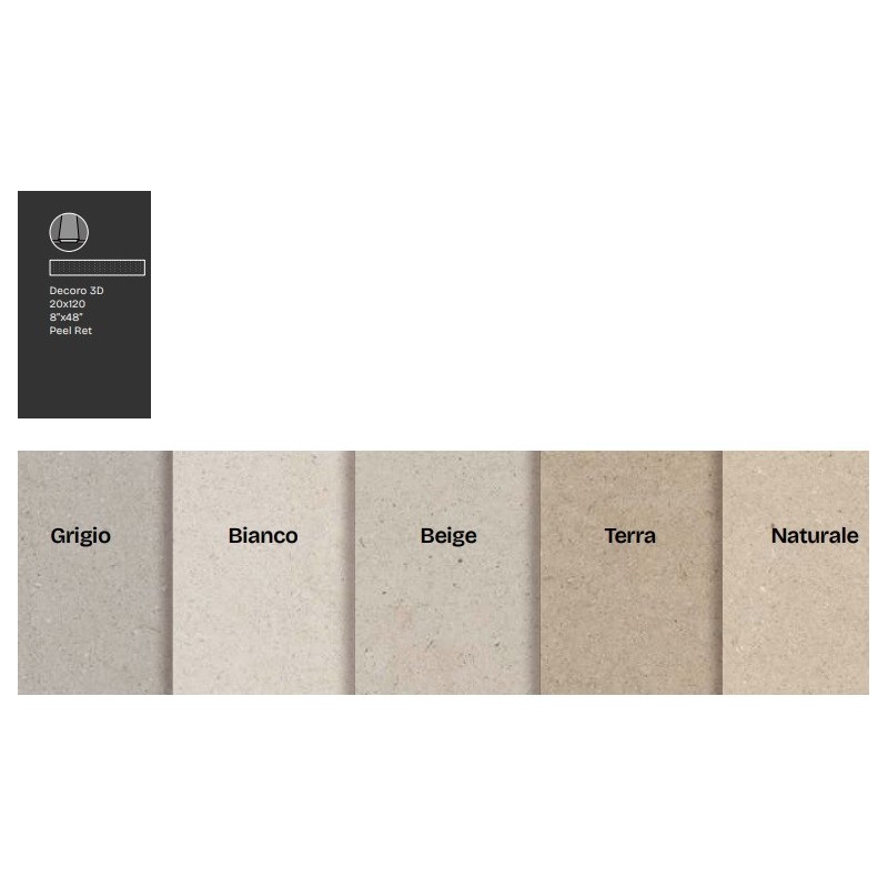 MOON CREAM 20x120 Decoration 3D Moon Cream Natural Peel SQ - LA ...