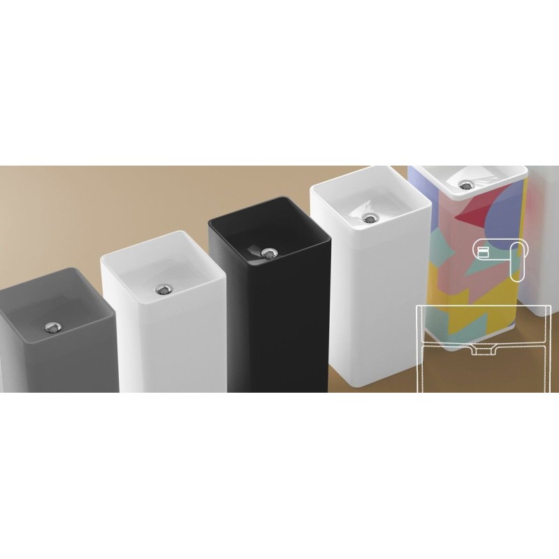 WASHBASIN MONOWASH FREESTANDING FANGO S - Ceramica Flaminia MW40CFAN