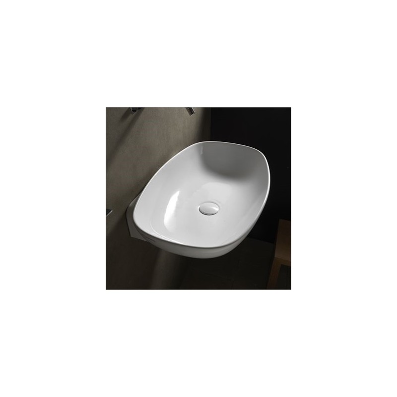 WASHBASIN 75 NUDASLIM COUNTERTOP/WALL-HUNG FANGO - Ceramica Flaminia ...